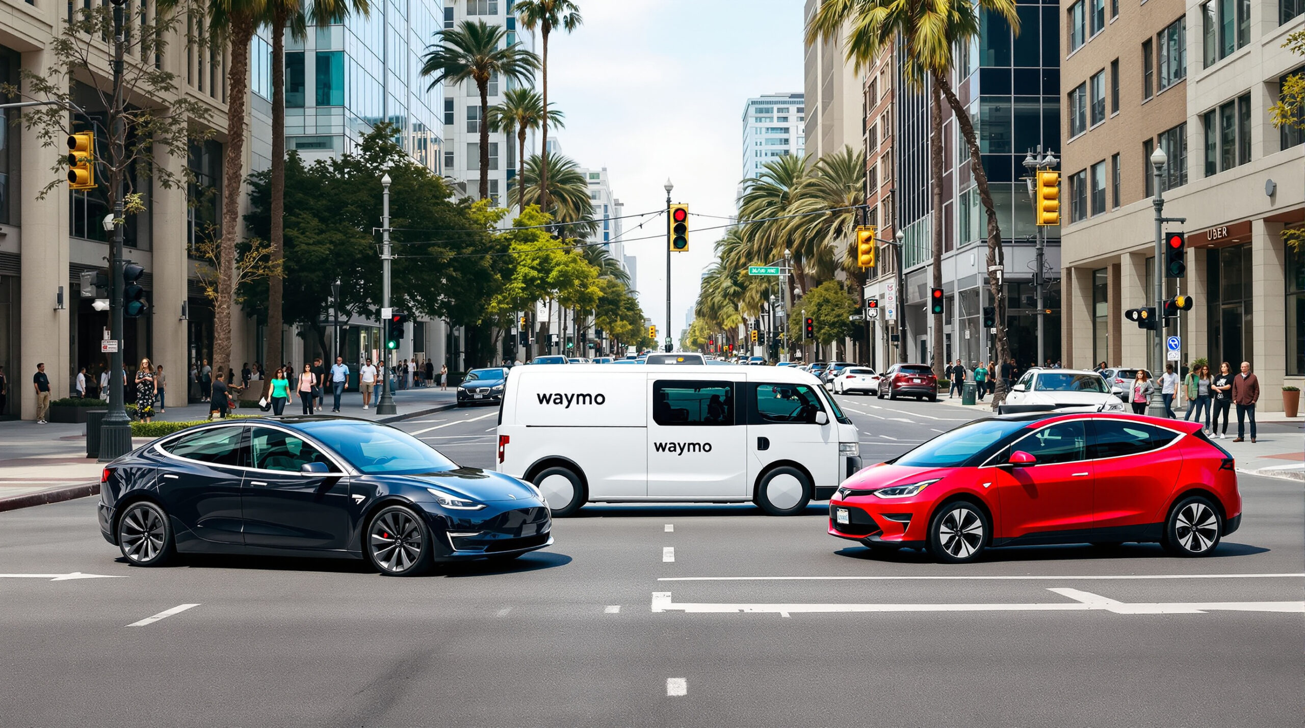 Tesla, Waymo, Uber : la guerre des robotaxis californiens